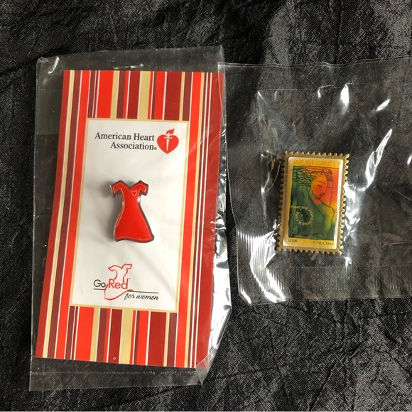 Jewelry | Vintage Heart Disease Red Dress Breast Cancer Awareness Stamp ...